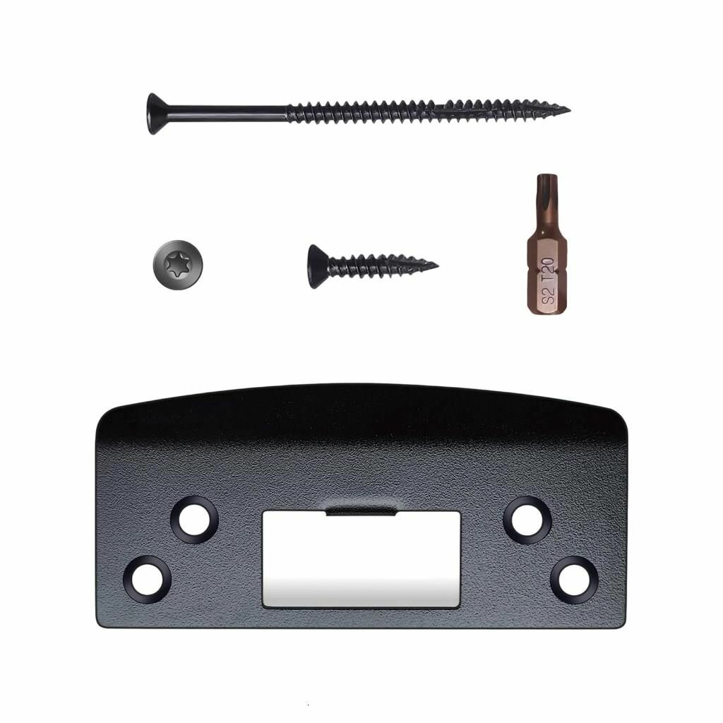 Стальная ответная планка для дверного замка, Черный