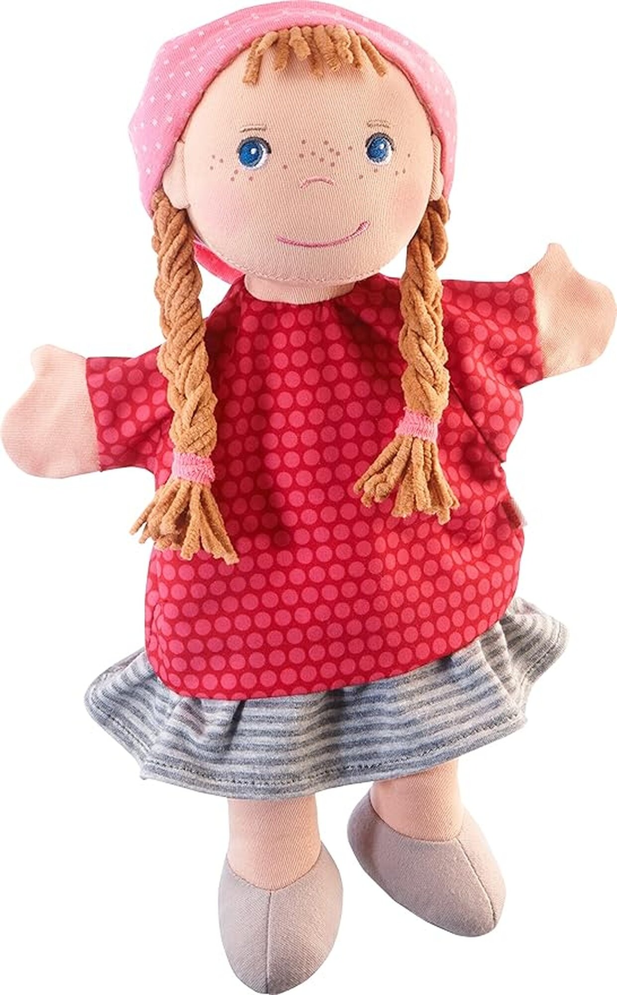 Кукла Haba - Кукла мягкая Гретель, в красном платье, 30 см - 306245