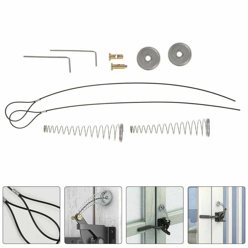 Тросовый Замок Для Ворот, Нержавеющая Сталь, Уличная Фурнитура, 3 Комплекта, Прочный, Безопасное Закрытие