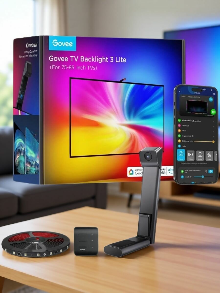 Подсветка для телевизора Govee RGBICW Backlight 3 Lite (75-85), H60993D2