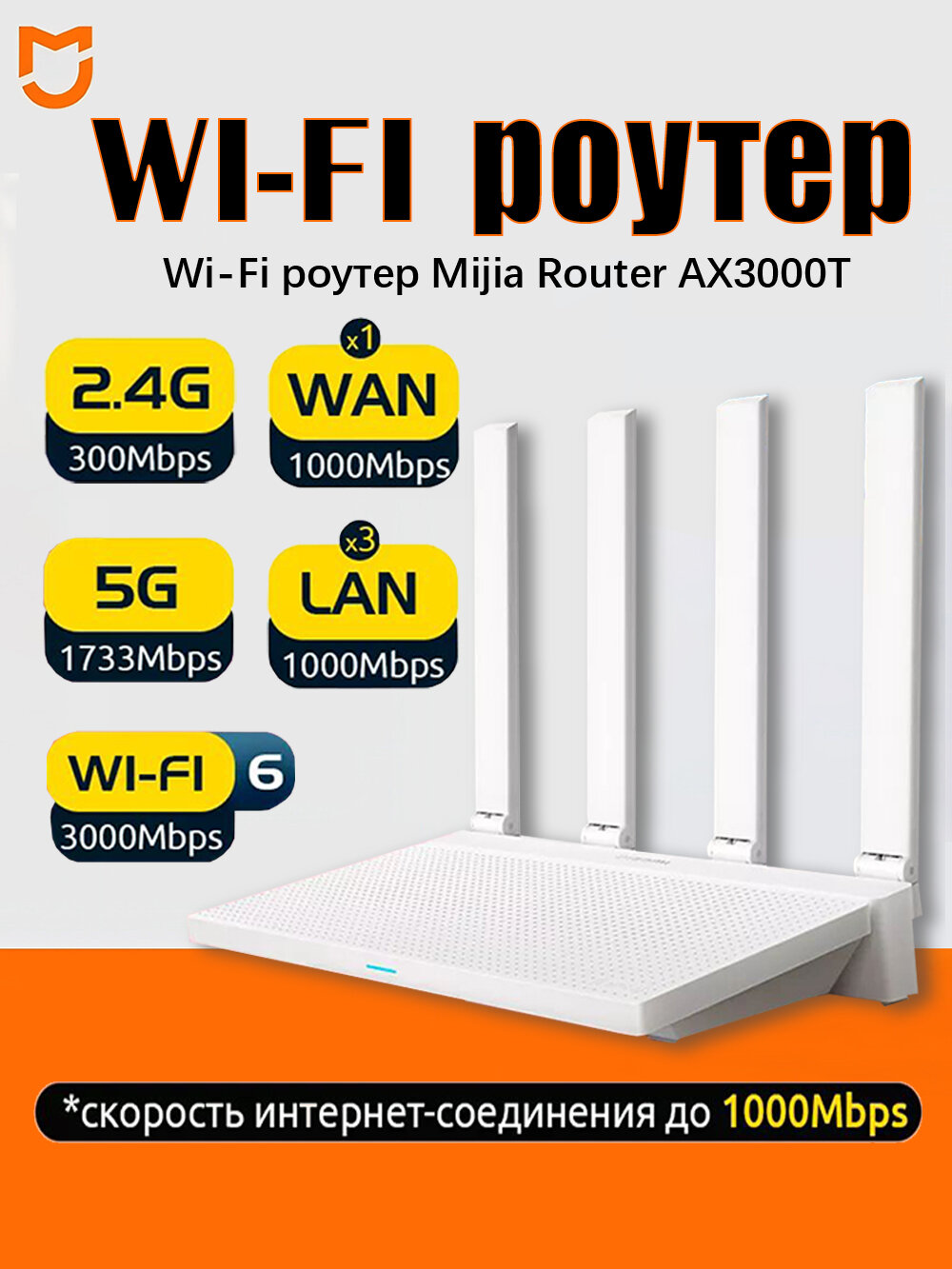 Wi-Fi роутер Xiaomi Router AX3000T