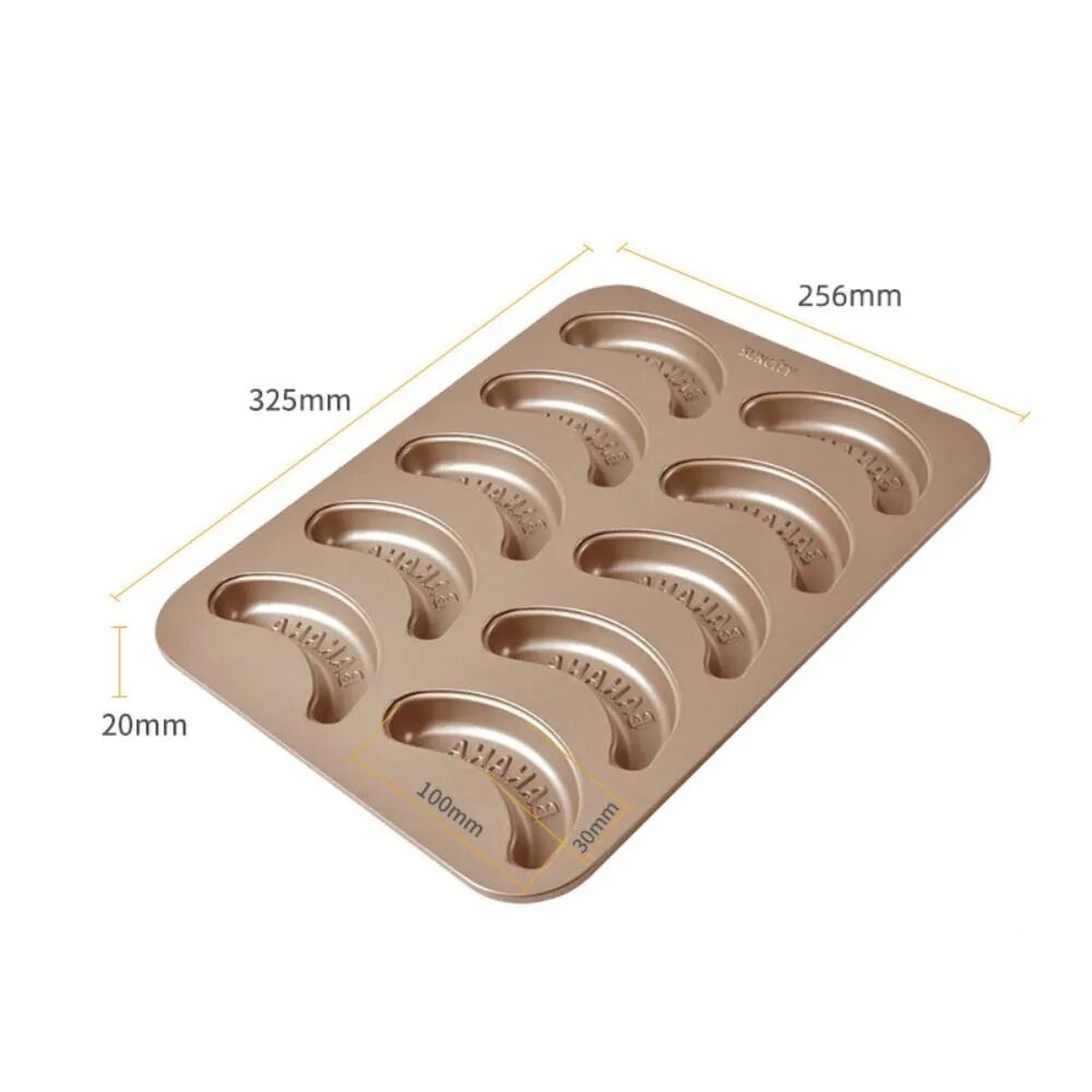 IKEA Форма для выпечки, 1 шт. Золотистая форма для выпечки из углеродистой стали для кексов и печенья, 10 отверстий