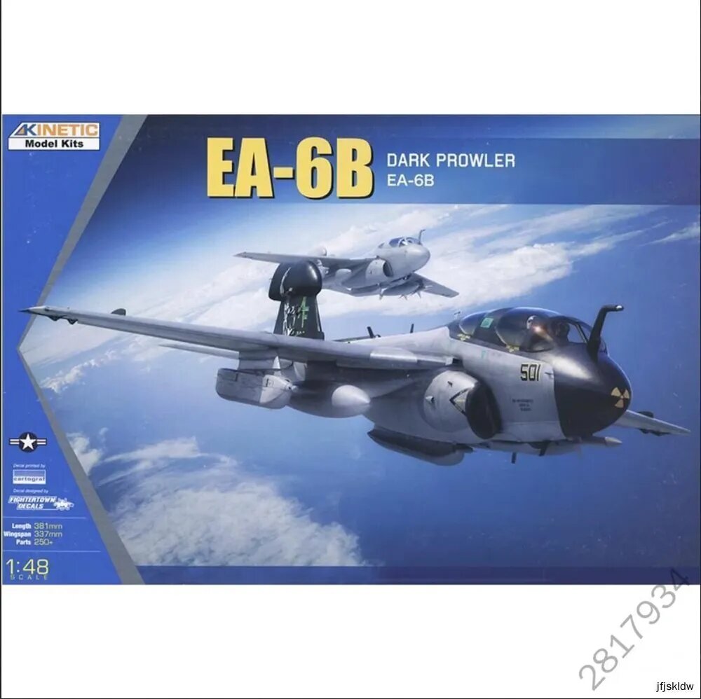 Сборная модель Kinetic K48075 1/48 EA-6B DARK PROWLER - Пластиковая модель самолёта