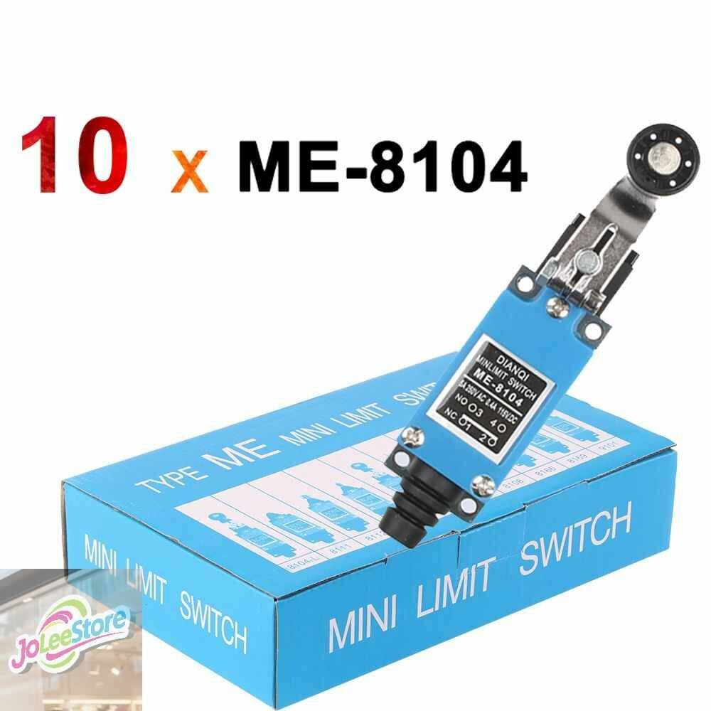 10 кусочков Концевой выключатель ME-8104 Поворотные регулируемые роликовые мини-концевые выключатели TZ-8104 AC250V 5A 1NO 1NC