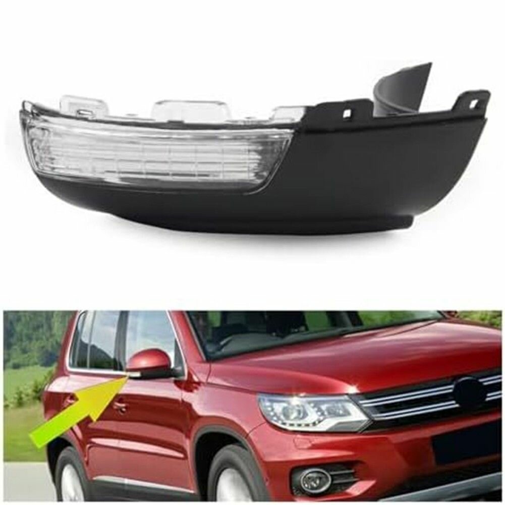 Сигнал поворота на зеркало заднего вида 5N0949101B для Tiguan 2008-2016 и Sharan 2011-2016, оранжевый динамический
