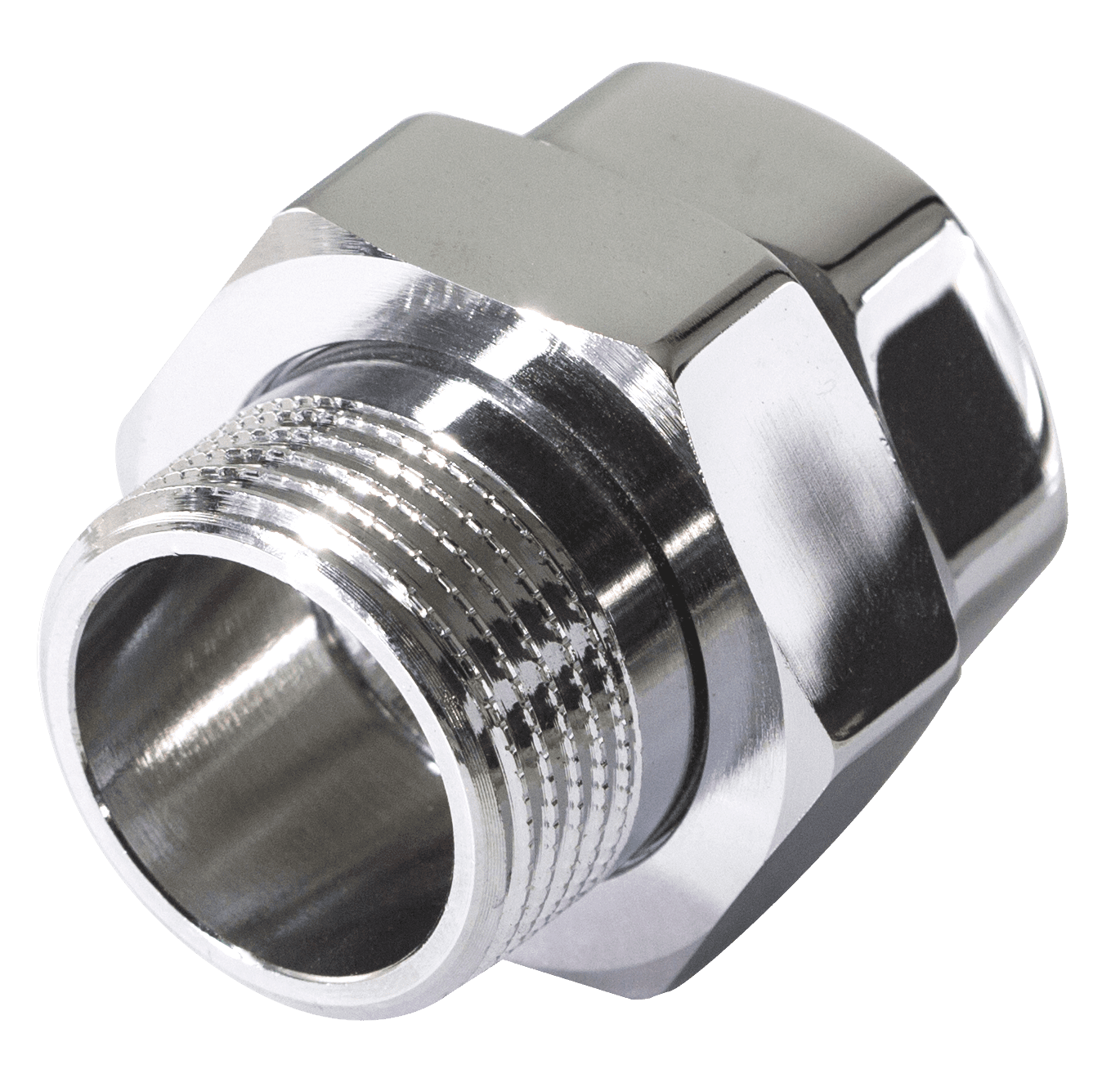 Американка прямая Ganzer "1", для полотенцесушителя, никелированная латунь, хром(пара-2 штуки)