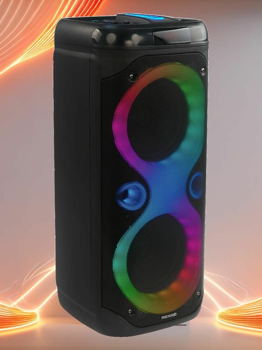 Портативная аудиосистема Microlab PT800, 135 Вт, Bluetooth, AUX, черный