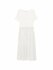Платье LIU JO Striped-pattern midi dress, размер 44, white