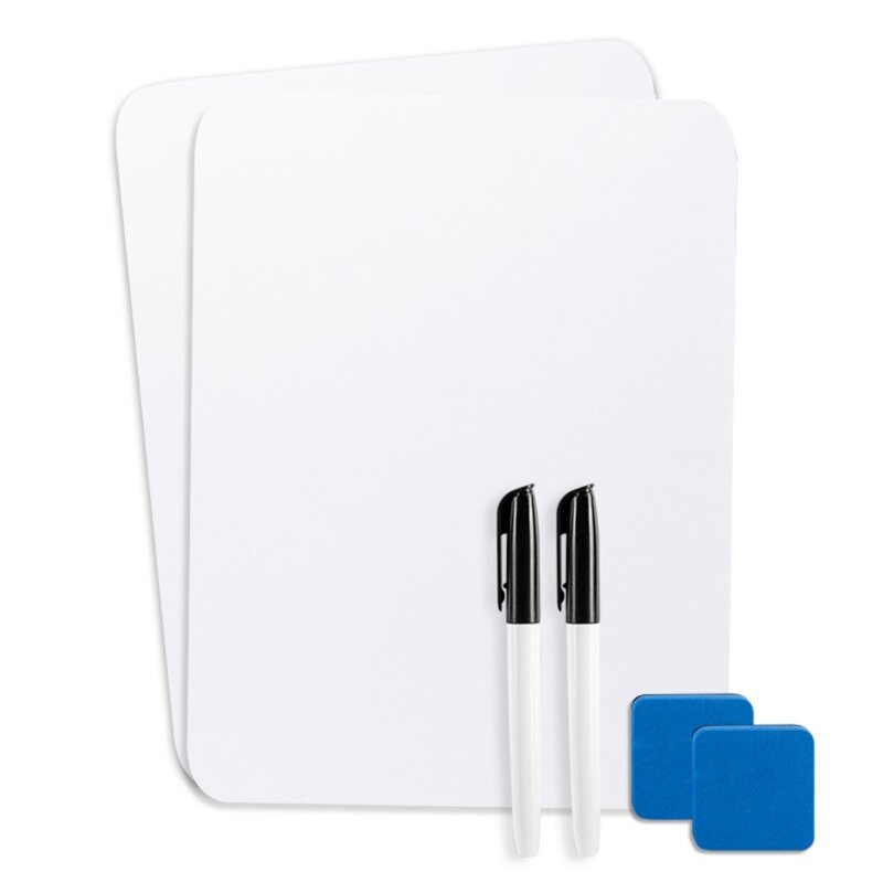 2шт Портативная Бескаркасная Стираемая Доска Для Рисования Двусторонняя Белая Доска и Классная Доска для Детей Дома, Школы на Открытом Воздухе
