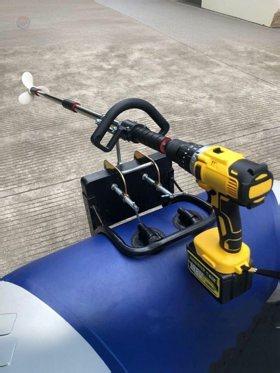 Ручной лодочный мотор с пропеллером для электродрели компактный и мощный для каноэ и деревянных лодок