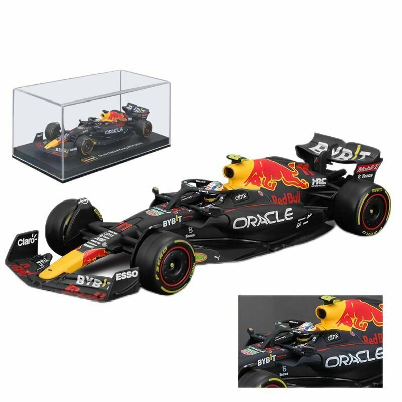 1:43 REDBULL Formula F1 racing Red Bull RB18 2022 Макс Ферстаппен гоночные детские игрушки детский подарок для мальчиков (с защитой и шлемом) -enj