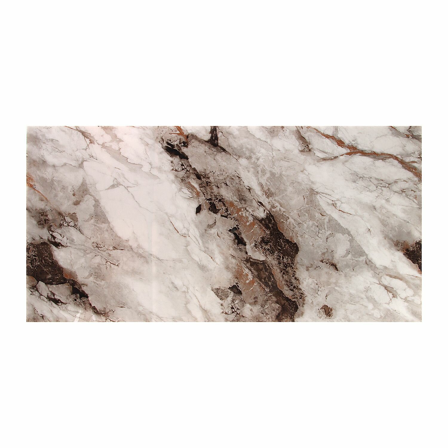 Панель стеновая Grace Самоклеящаяся с декором под мрамор Тонье, размер 300х600 мм, в упаковке 6 штук