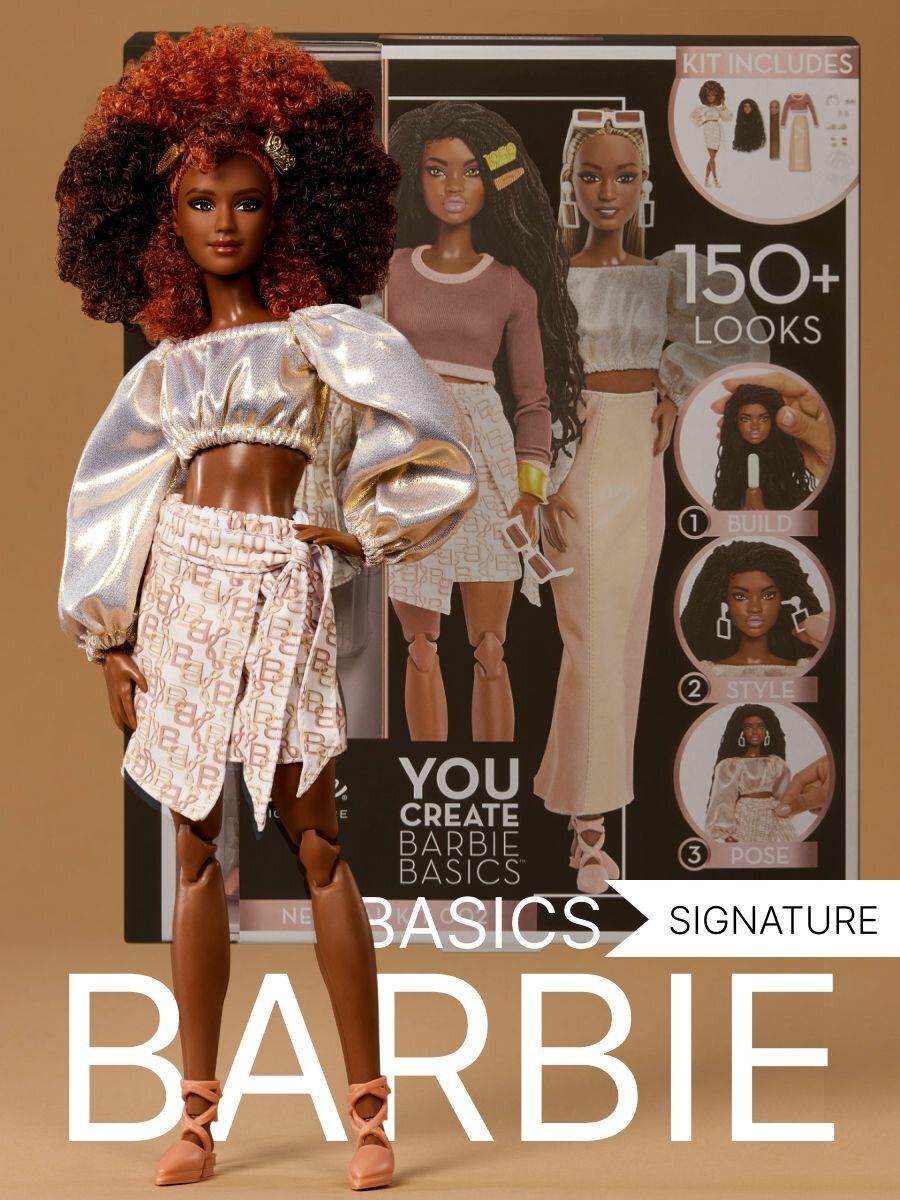 Шарнирная кукла Барби Базовая JJX36 модель № 2 You Create Barbie Basics Mattel