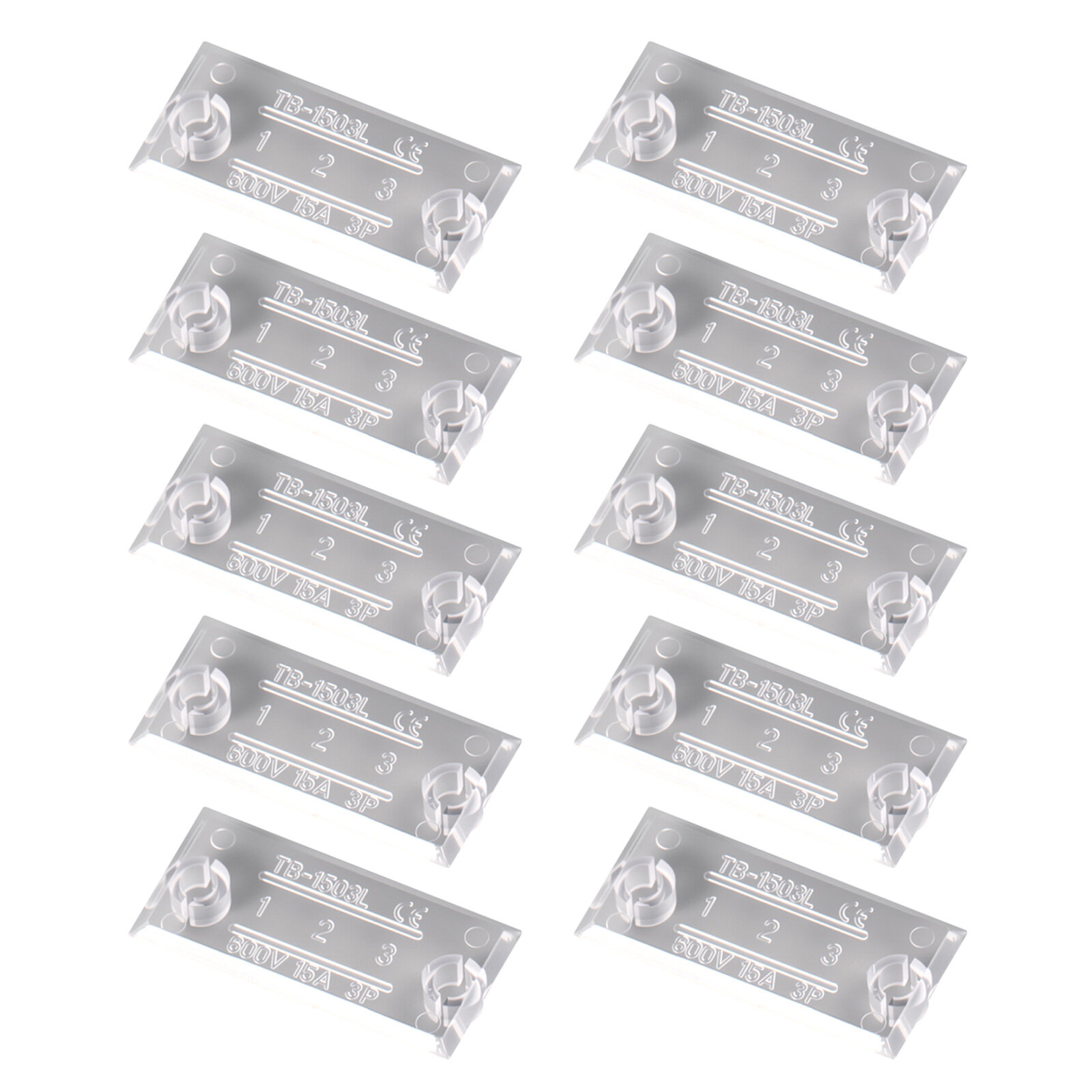 10 шт Прозрачные пылезащитные крышки для клеммных колодок защитные корпуса