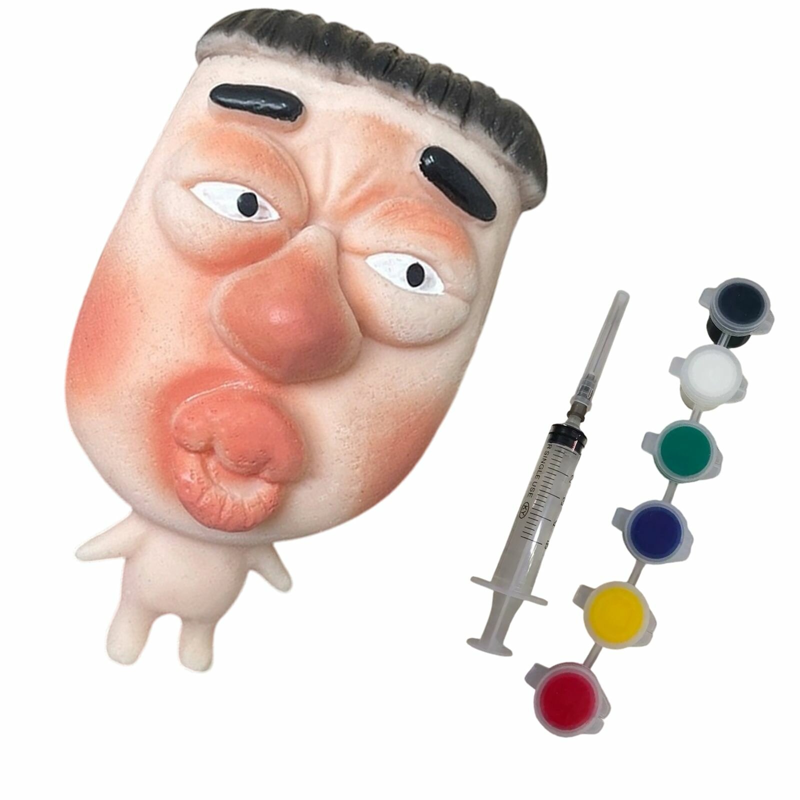 Силиконовая кукла-маска для снятия напряжения и развлечения