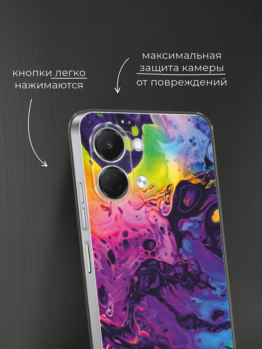Чехол на Tecno Spark Go 3 / Текно Спарк Го 3 с принтом ACID fluid — фото 1