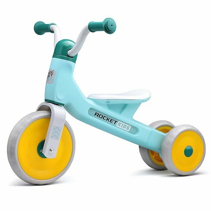 Беговел детский Oubaoloon трехколесный , колеса EVA, сиденье из пластика, цвет зеленый