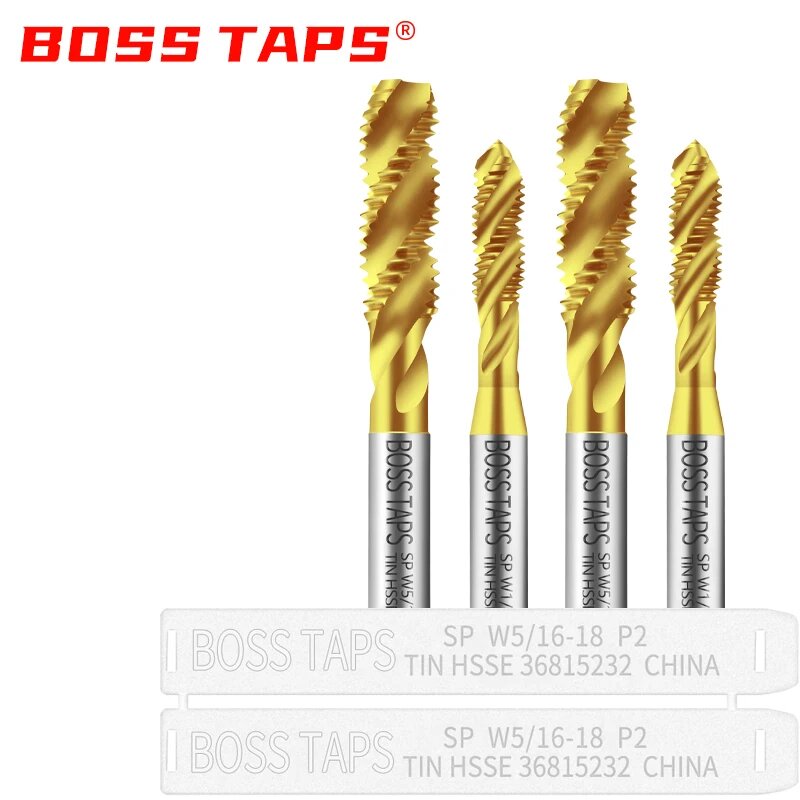 BOSS Метчики UNC4-40 HSSE Tin Coating