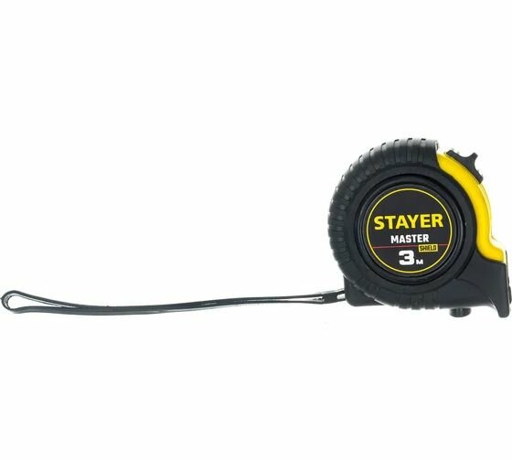 Рулетка Stayer MASTER 3м / 16мм в ударостойком обрезиненном корпусе