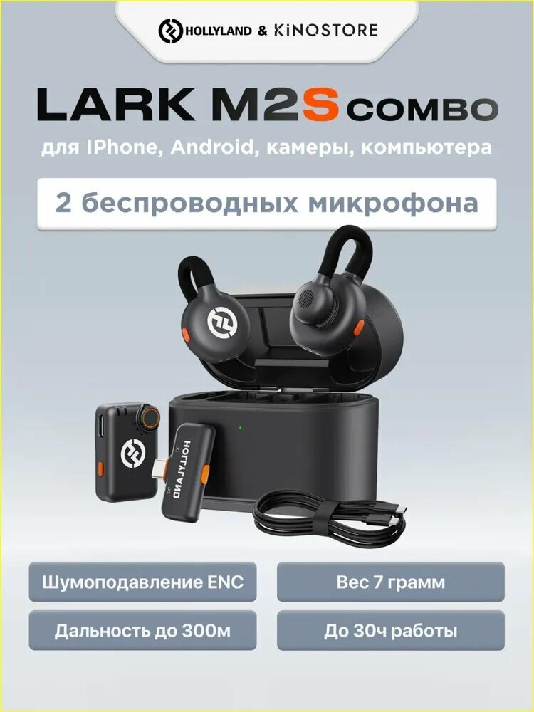 Микрофон петличный, оранжевый, черный матовый