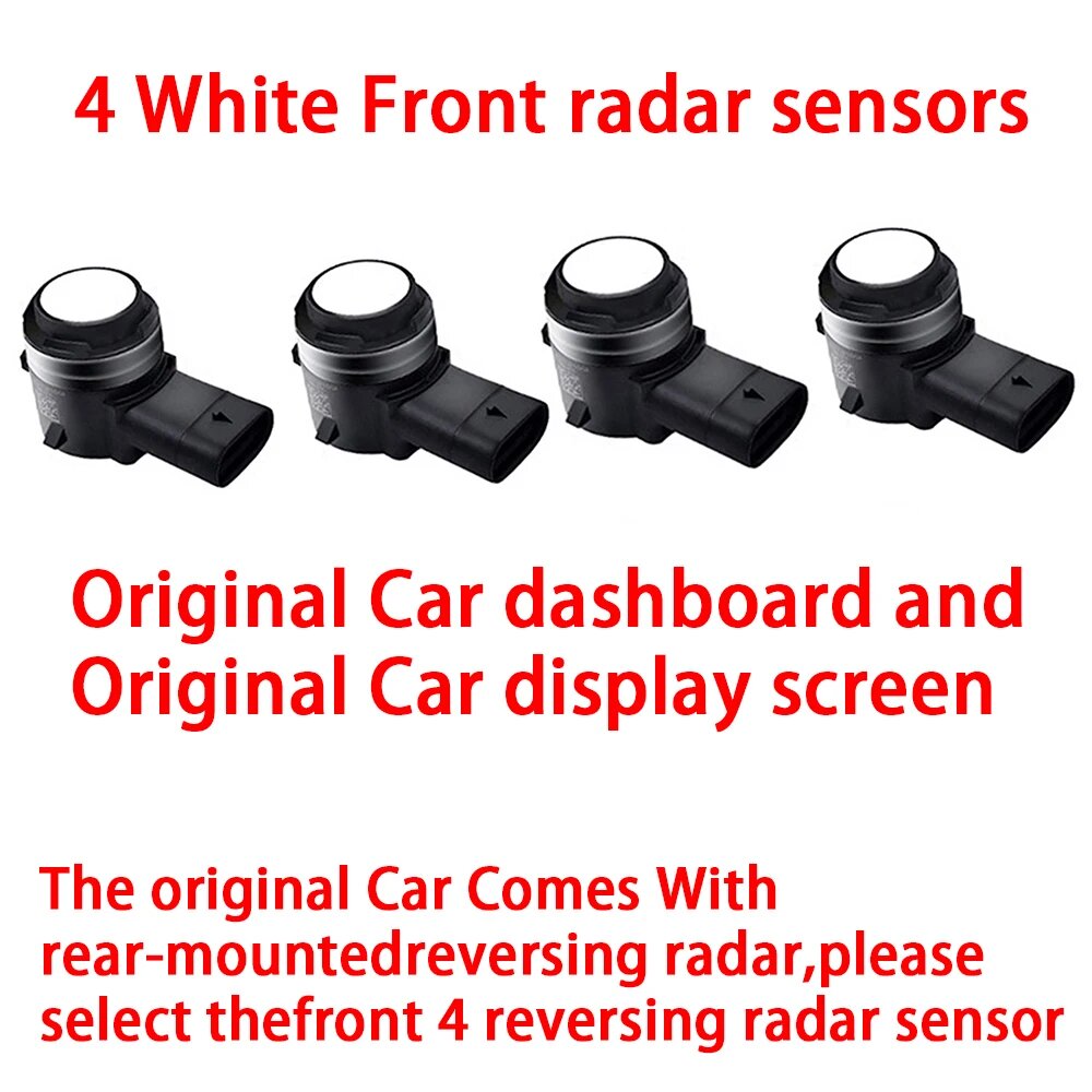 4 White передние датчики парковки для VW Virtus Polo Jetta Sagitar T-Roc