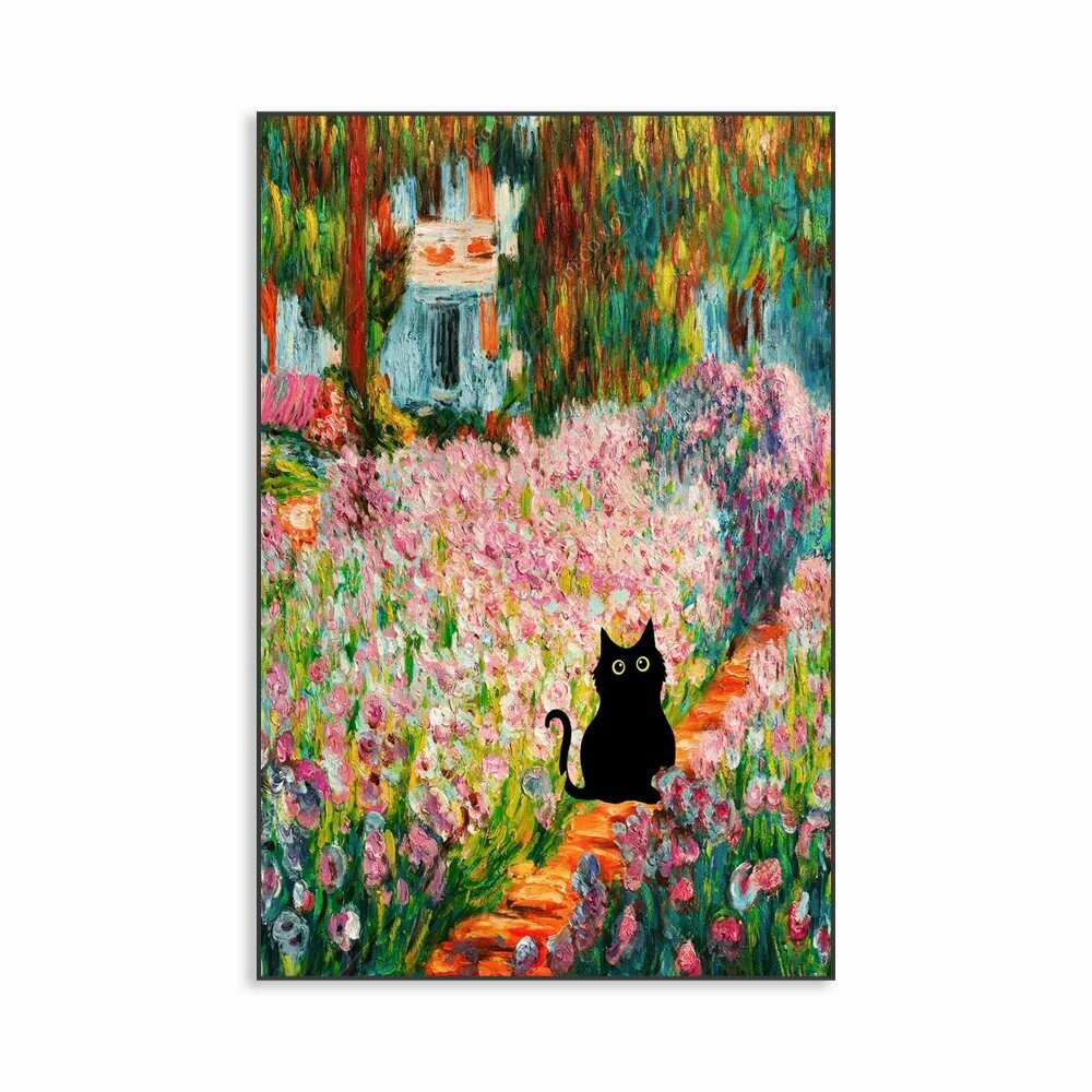 Классический постер Густава Климта "Садовый Кот" TP1607-10, 70x100cm no frame