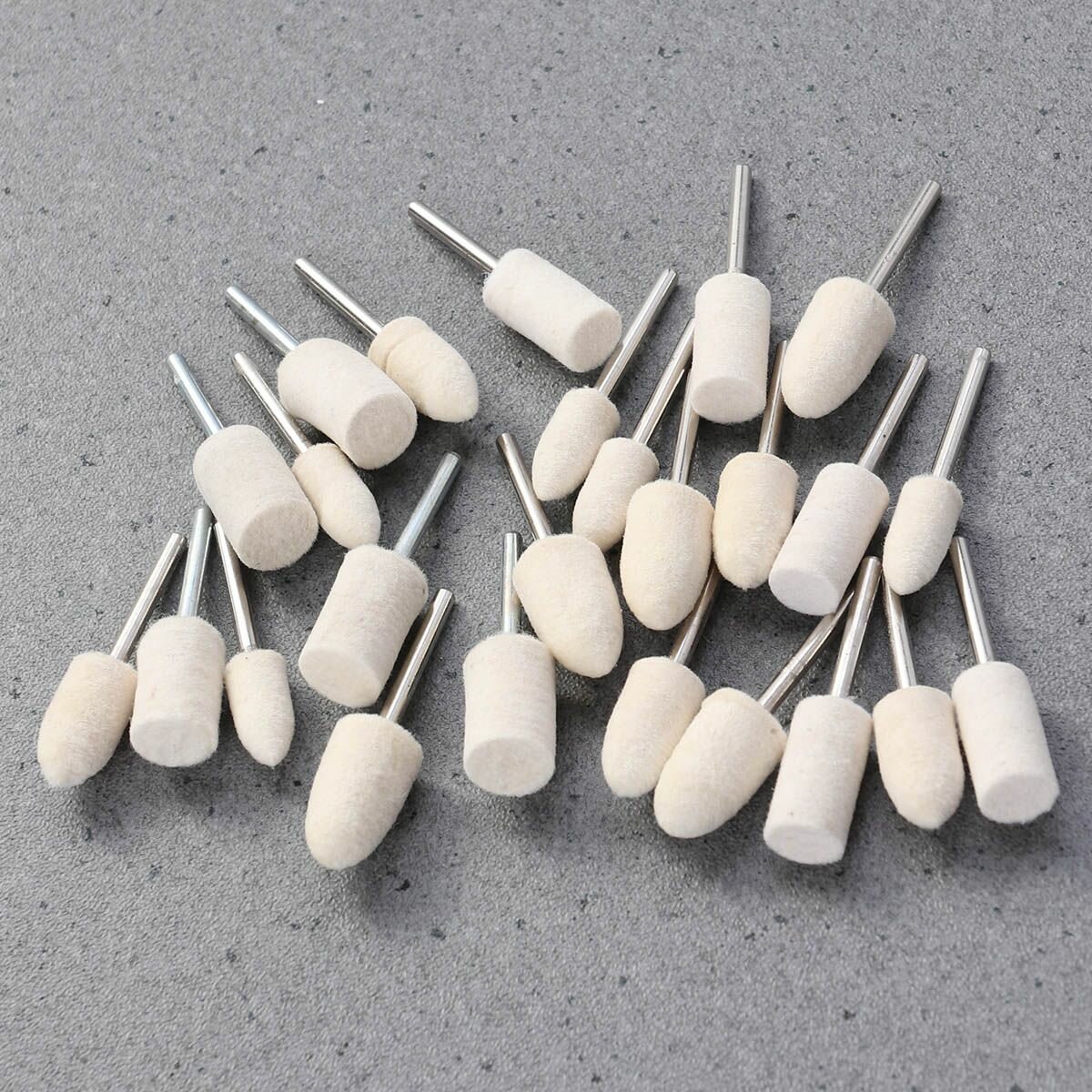 Набор из 30 светло-жёлтых шерстяных полировальных кругов для полировки ювелирных изделий, стекла и металла