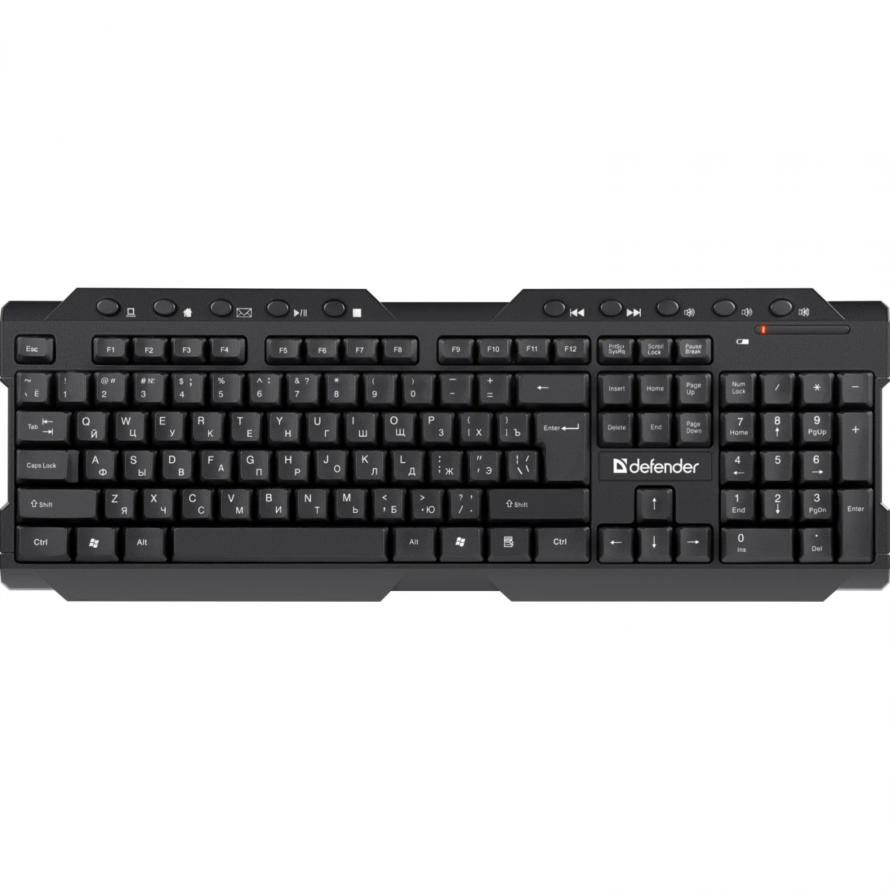 Клавиатура Defender Element HB-195 RU беспроводн, черн, мультимедиа (45195) 2282955