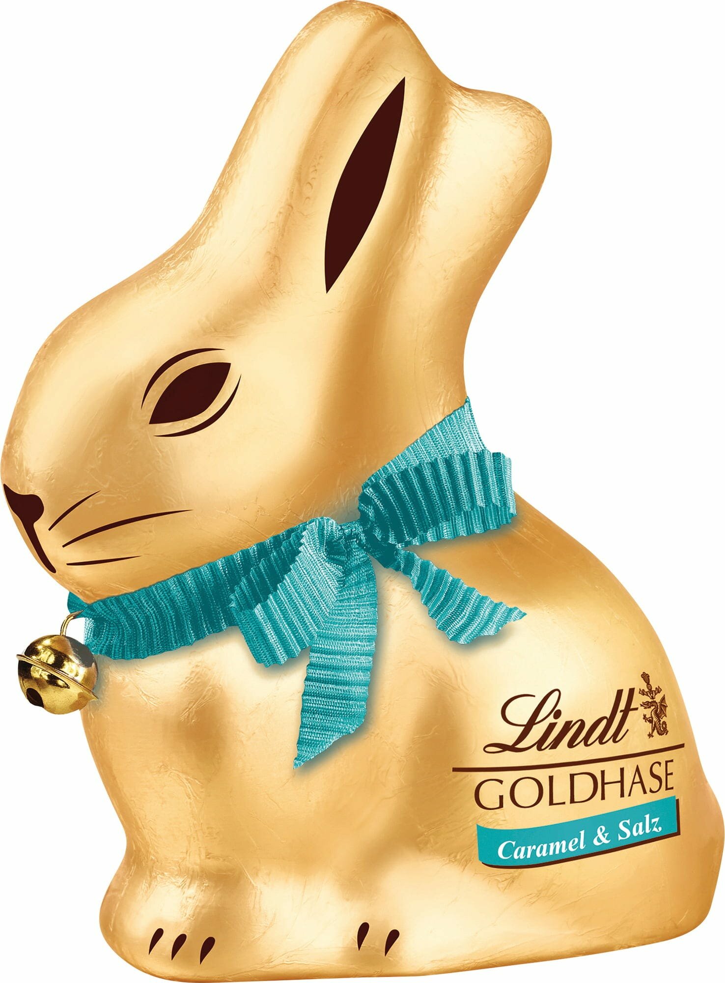 Шоколадная фигурка Lindt Gold Bunny Salted Caramel Пасхальный Кролик, молочный шоколад с соленой карамелью, 100 г (Финляндия)