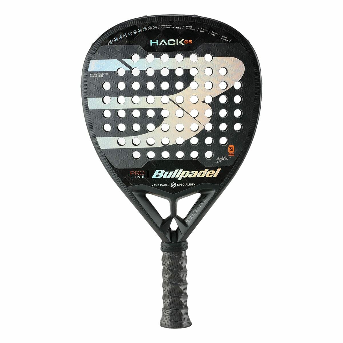 DECATHLON ракетка для падел тенниса Bullpadel Hack 03 24, оранжевый/черный/белый, 68.5 см, 375 г