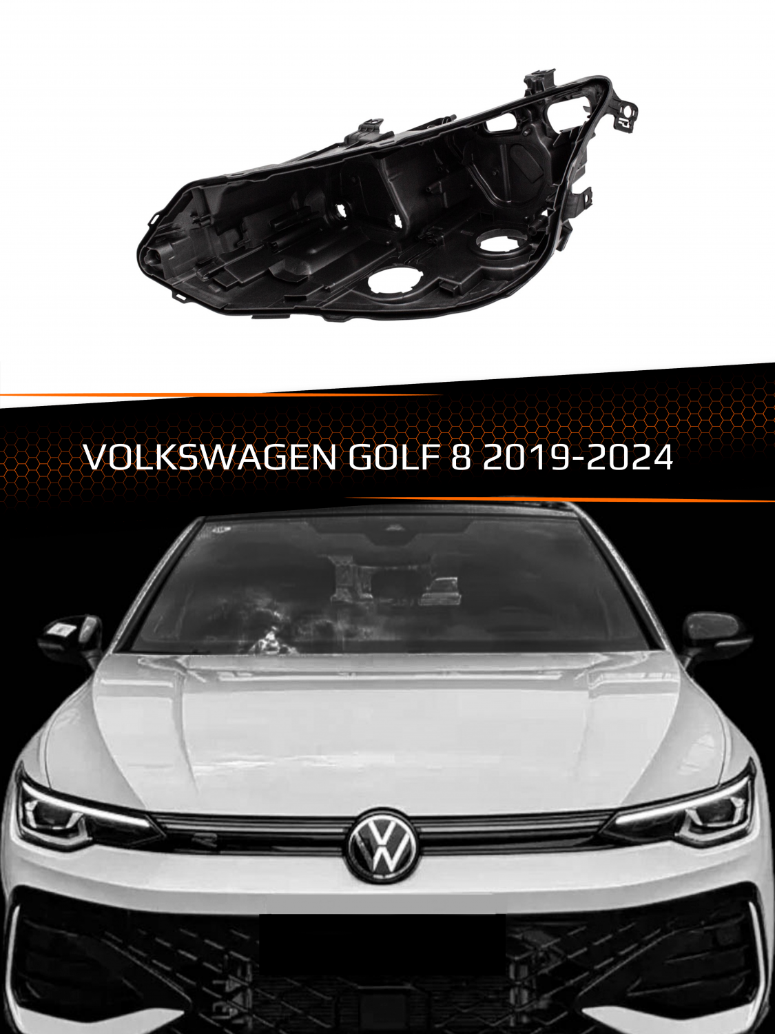 Корпус фары VOLKSWAGEN GOLF 8 (2019-2024) (левый)