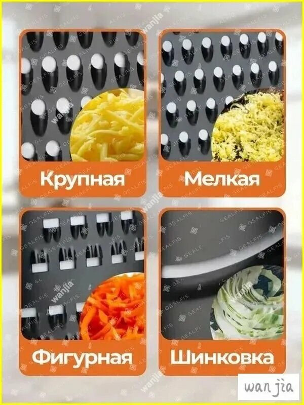 Терка-измельчитель ручная для овощей, фруктов, сыра, рыбы "Овощерезка 4-х сторонняя"