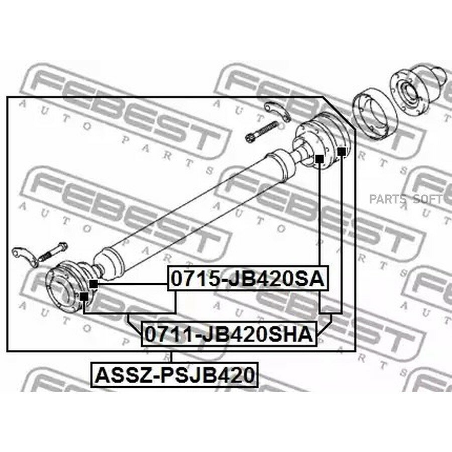 FEBEST ASSZPSJB420 FEBEST ASSZ-PSJB420 Вал карданный SUZUKI GRAND VITARA/ESCUDO 2006-2014 ASSZ-PSJB420