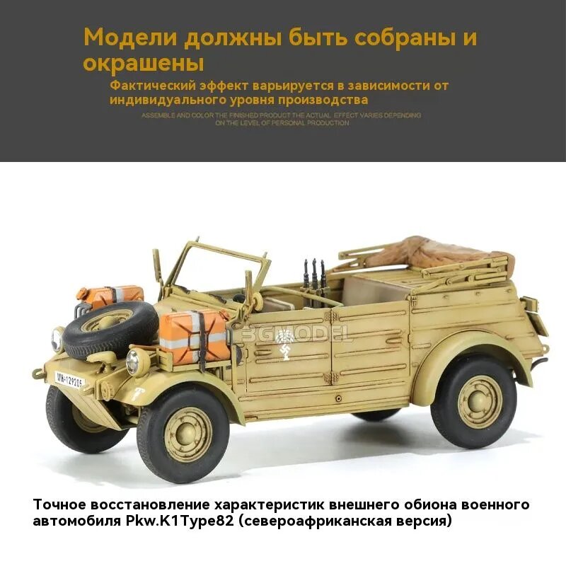 MENG Сборная модель автомобиля Pkw. K1 Type 82 Немецкий военный джип 1/35 — фото 1