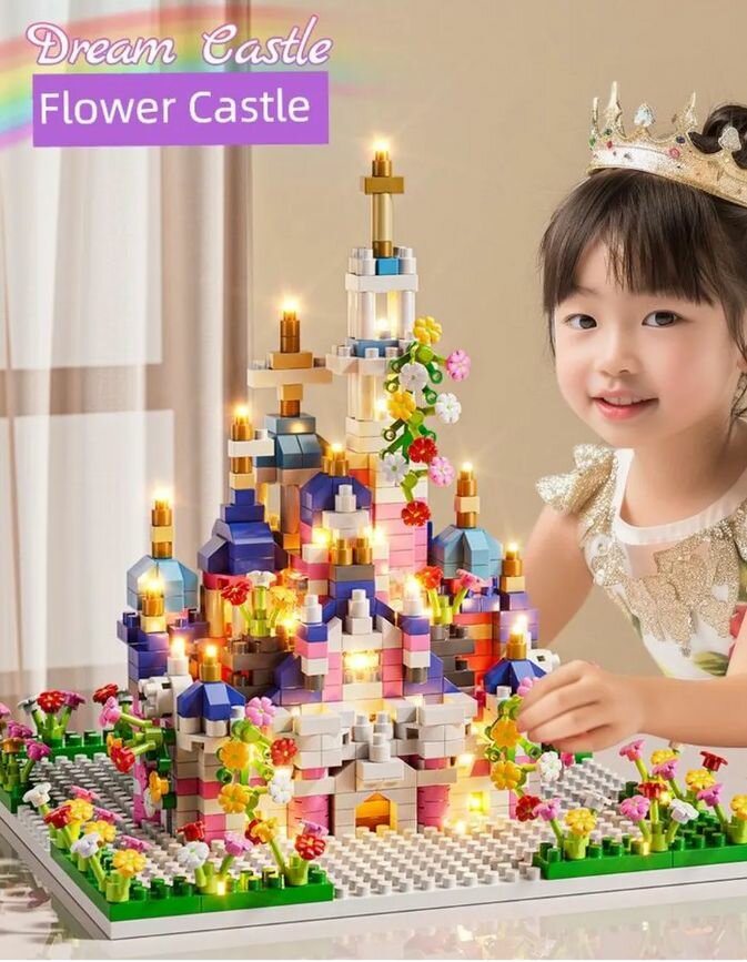 Конструктор 3D LEGO "Сакура", ночник с подсветкой, 15 деталей