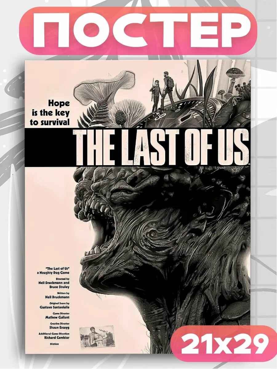 Постер на стену The last of us , плакат 1шт, А4 размер.