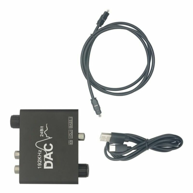 Цифроаналоговый аудиопреобразователь DAC192KHz с регулировкой громкости низких частот -с помощью оптоволоконного кабеля