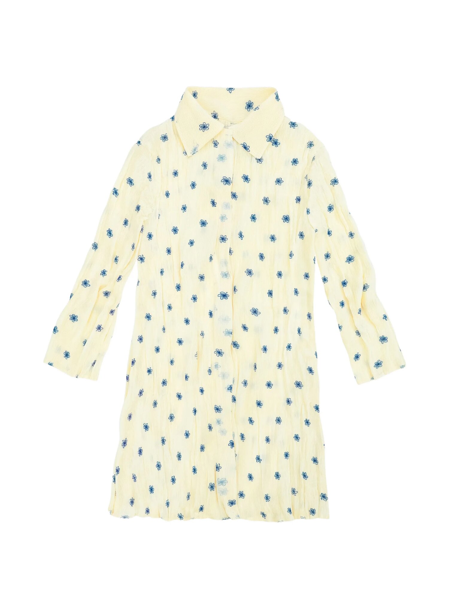 Платье Floral pleated shirt-dress