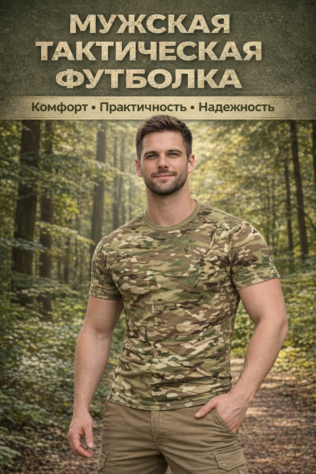 Футболка тактическая WSAT камуфляж
