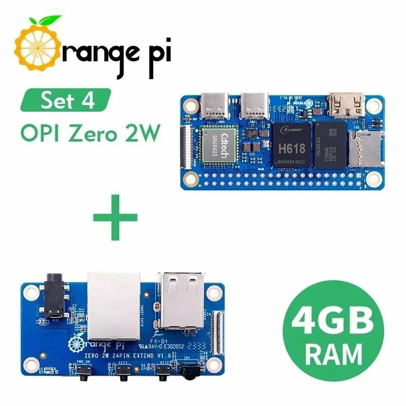 Orange Pi Zero 2 W 4G+ экспансионная доска