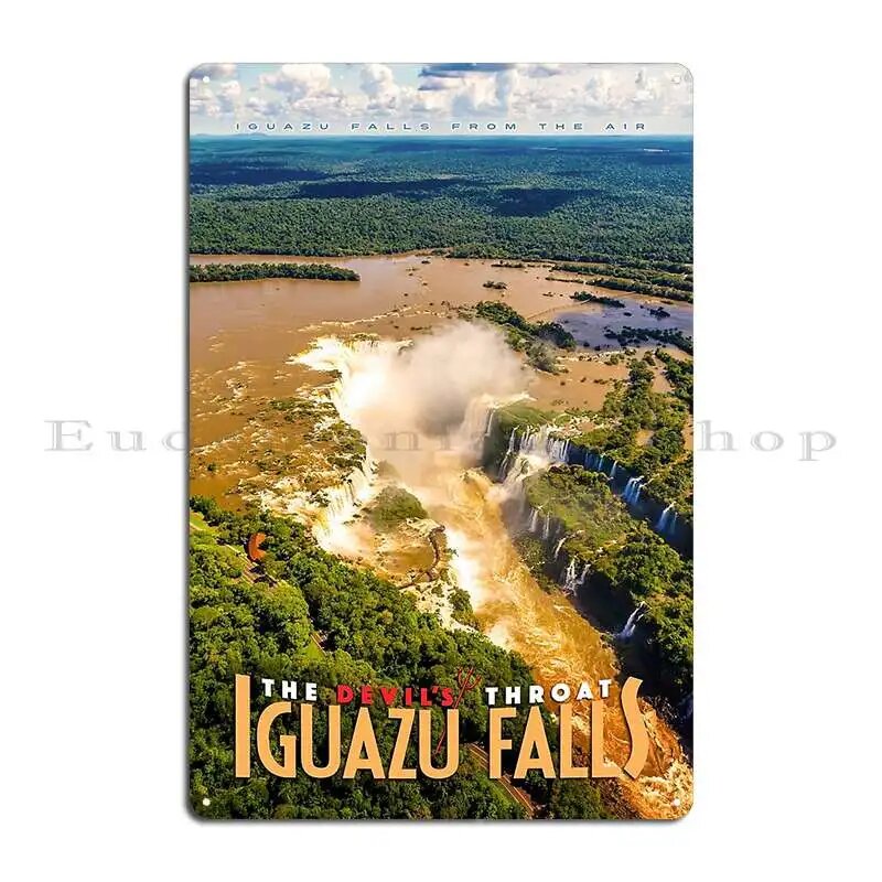 Металлическая табличка Iguazu Falls, 20x30см, цвет As The Picture
