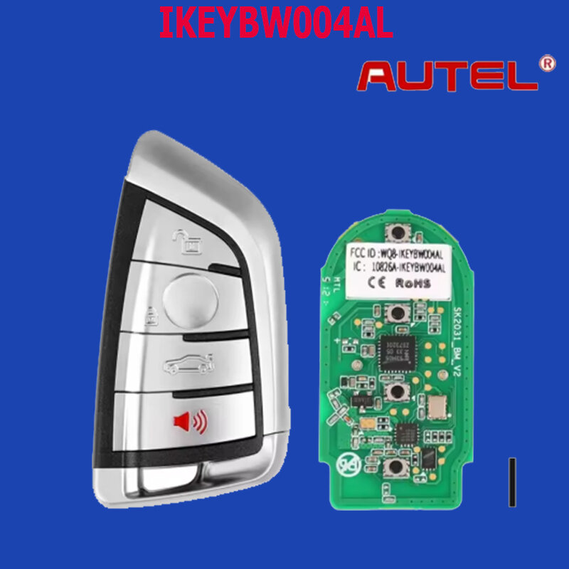 Программируемый смарт-ключ Autel IKEY BW004AL для BMW и других авто, 315/433 и 868/915 МГц, 2-7 кнопок