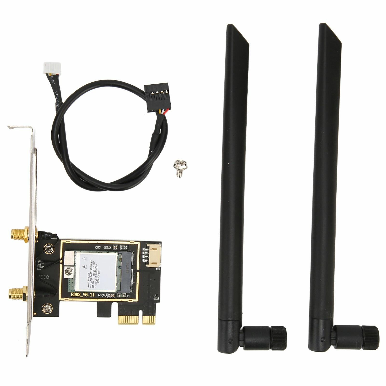 Карта PCIe WiFi 6E 2,4G/5G/6Ghz, сетевая карта с двойной антенной MU MIMO PCIe до 2400 Мбит/с для настольного корпуса Win10/11