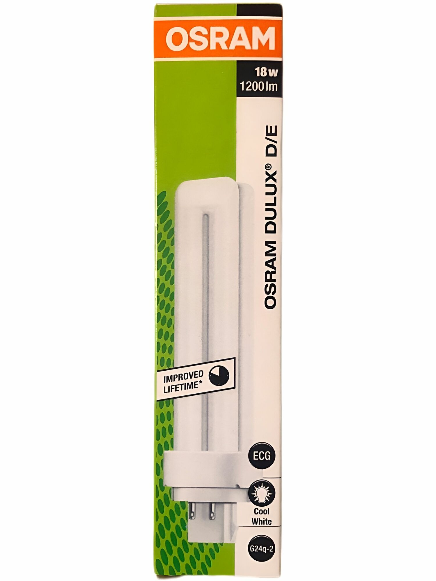 Лампа Osram Dulux D/E 18W/840 G24g-2 (4 контакта) дневной белый свет
