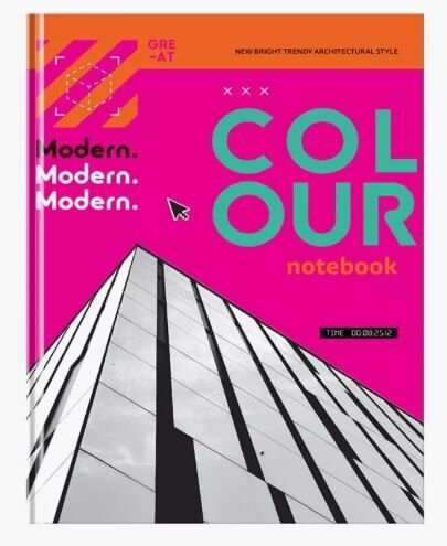 Бизнес-блокнот А5, 120л, евроформат, BG "Colour", глянцевая ламинация, ББ5т120_лг 11136