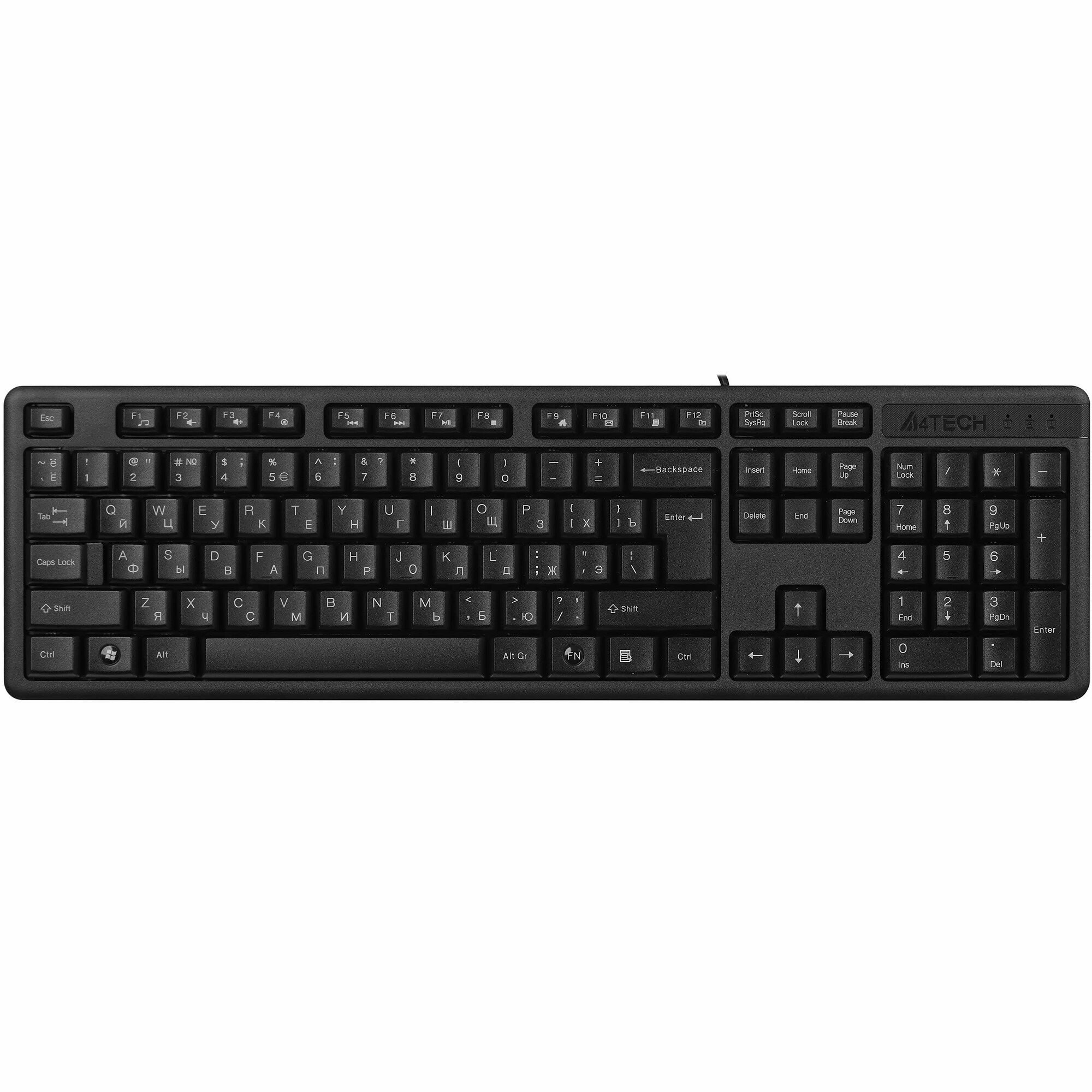 A4Tech Клавиатура KR-3 черный USB