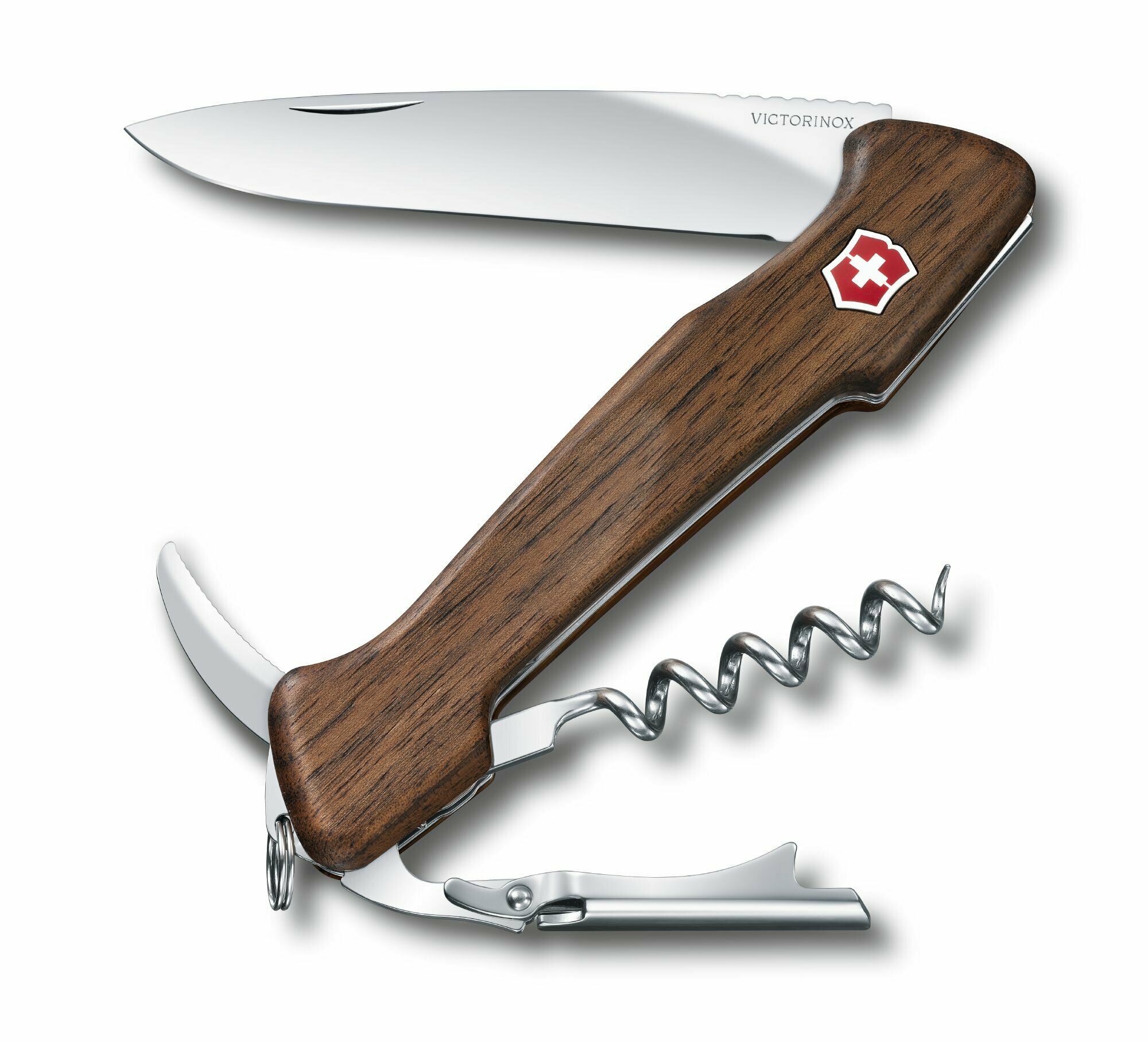 Нож перочинный VICTORINOX Wine Master, 130 мм, 6 функций, с фиксатором, рукоять из орехового дерева 0.9701.63