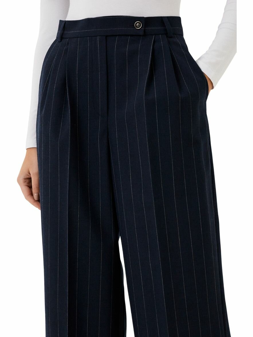 Брюки палаццо B.L.E.S. Trousers, размер 42, синий — фото 1