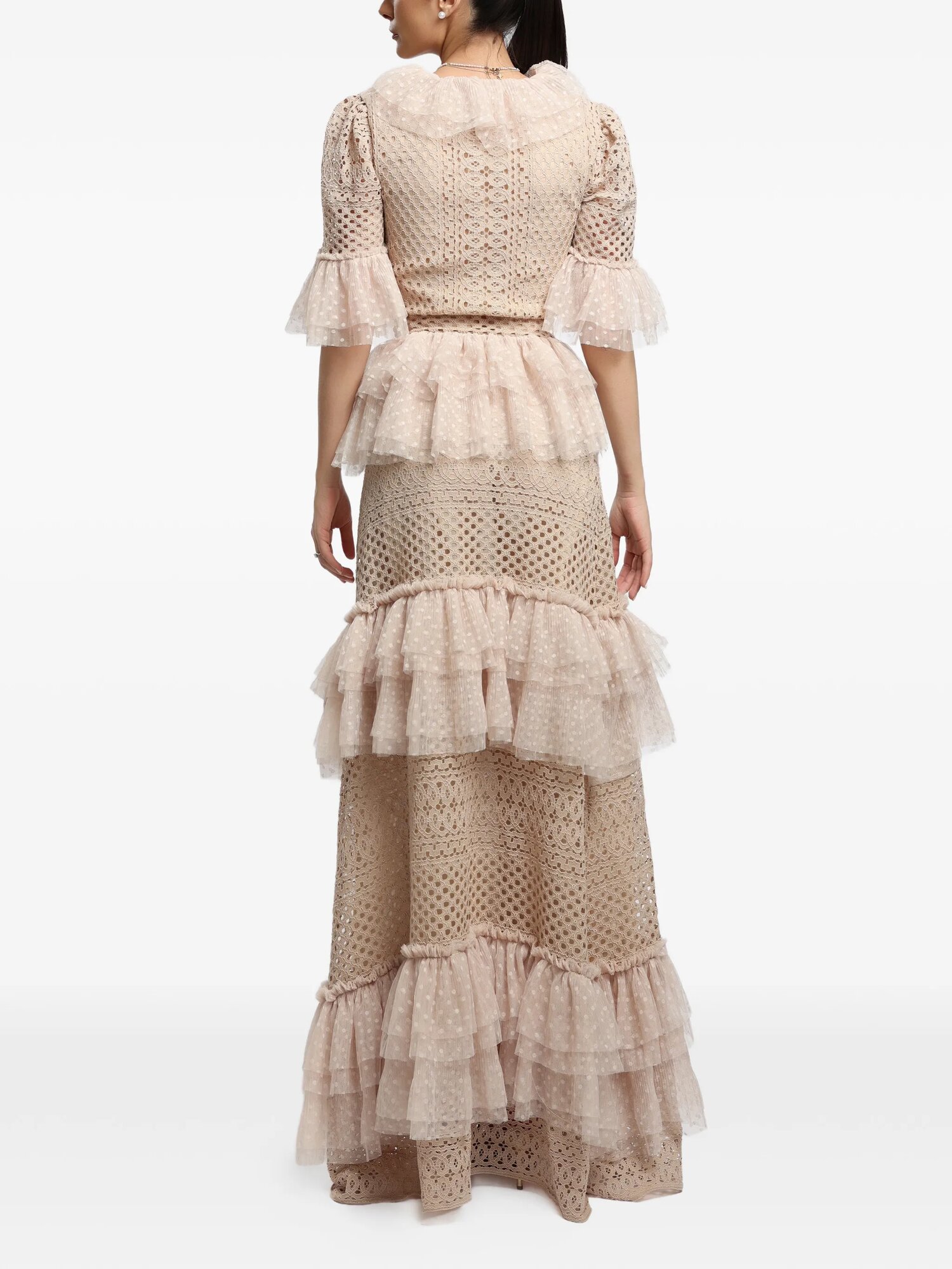 Платье MIAU Kalia ruffled maxi dress, размер 38, разноцветный — фото 1