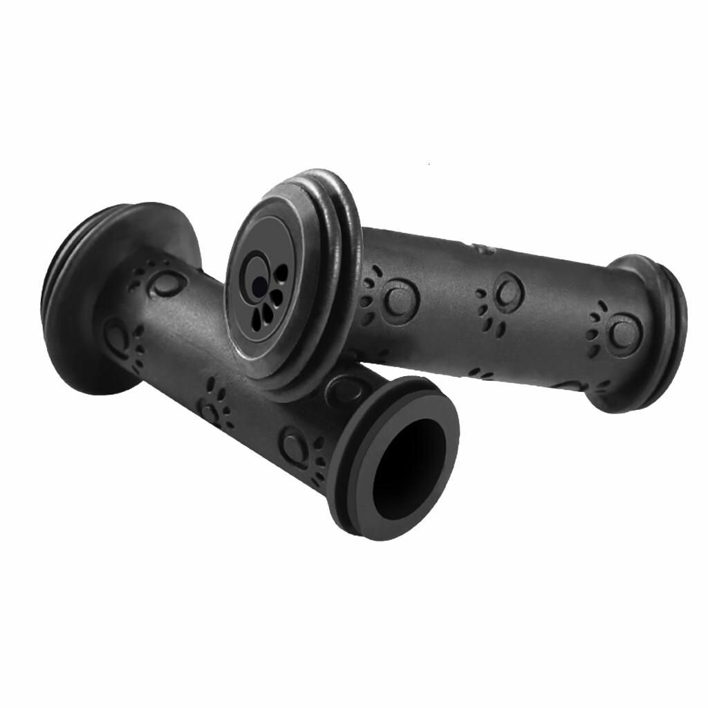 1 пара антискользящих резиновых ручек для детских велосипедов и самокатов, Черный